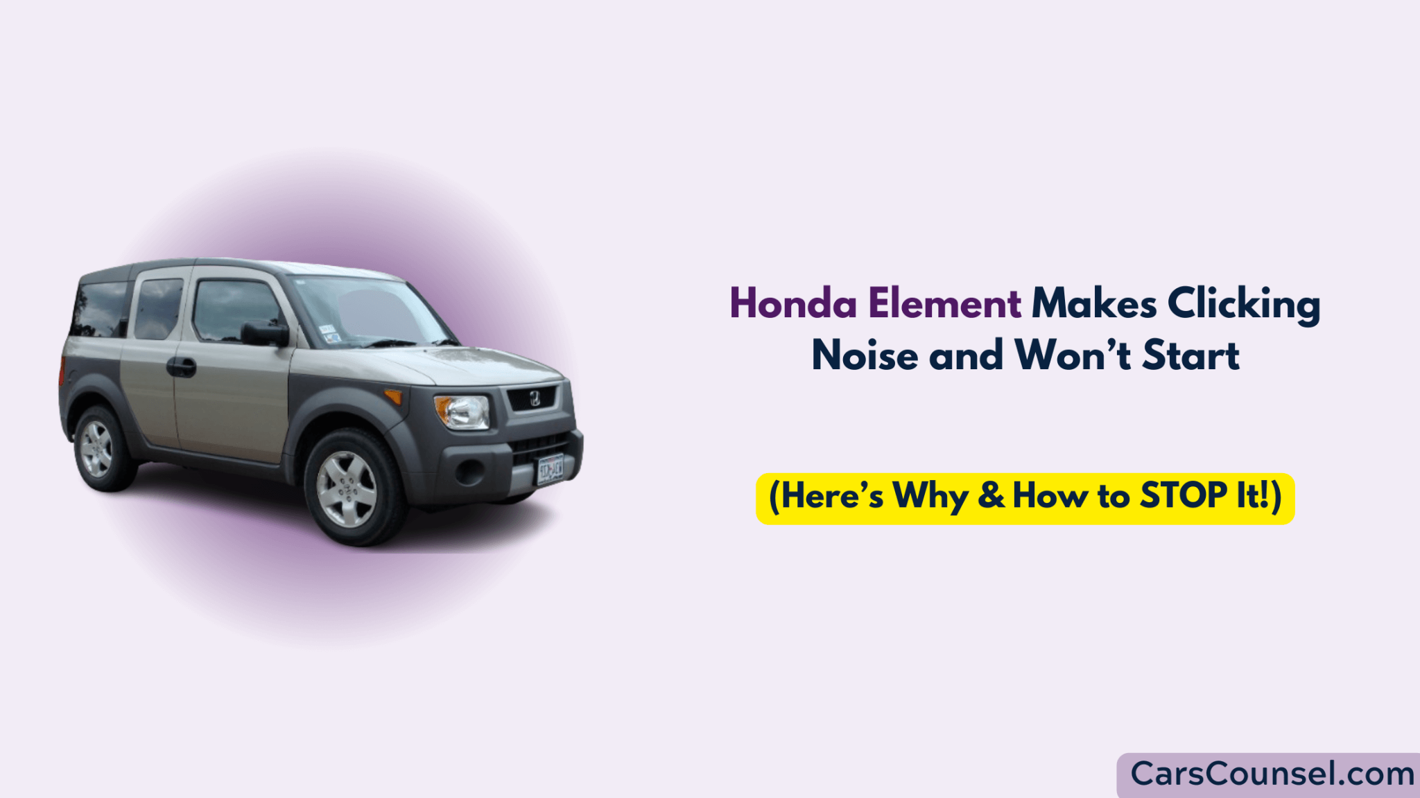 Honda Element Makes Clicking Noise and Won’t Start | CarsCounsel Honda Element Makes Clicking Noise and Won’t Start | CarsCounsel