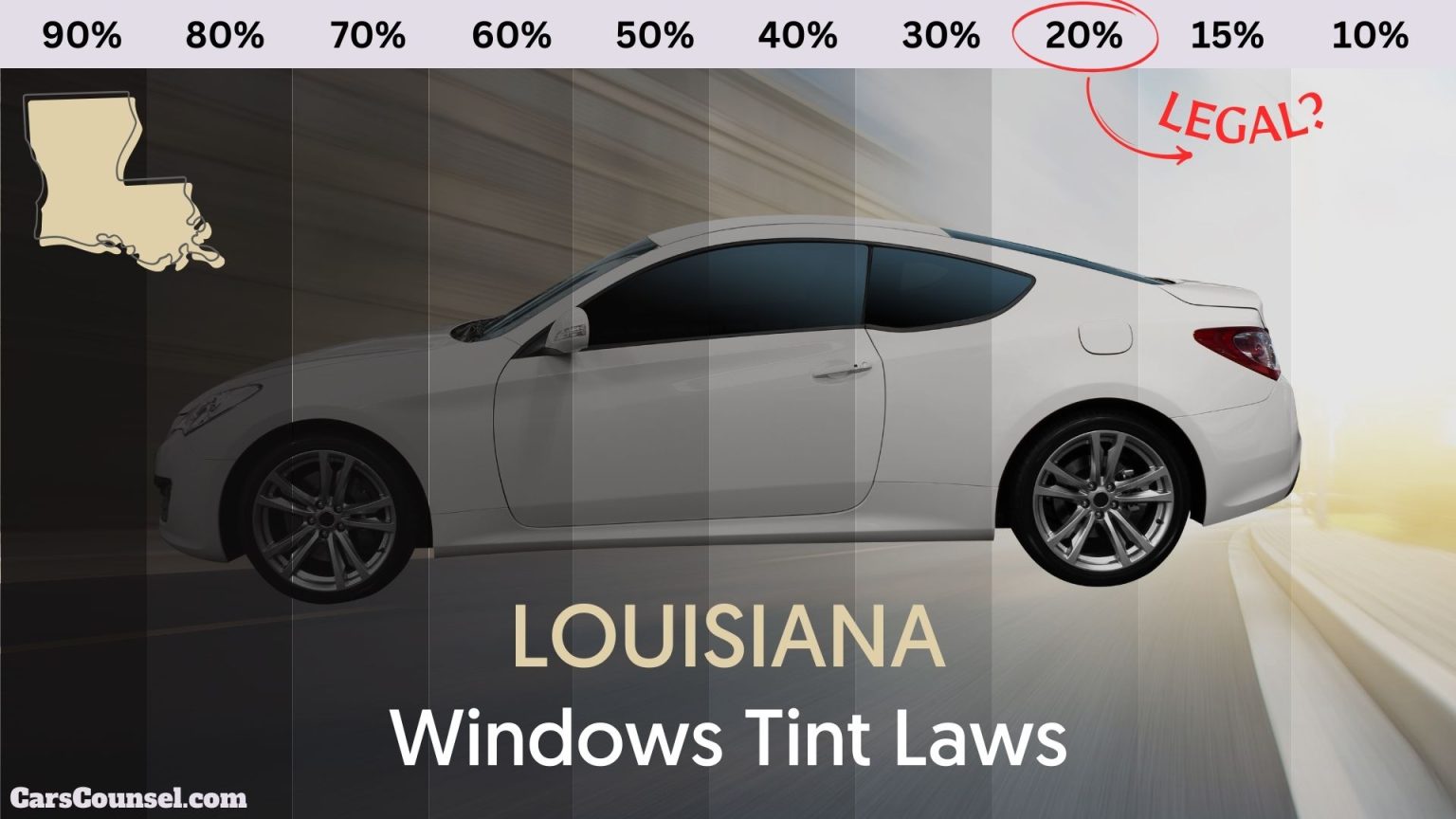 Louisiana Window Tinting Law – 2025 Updated