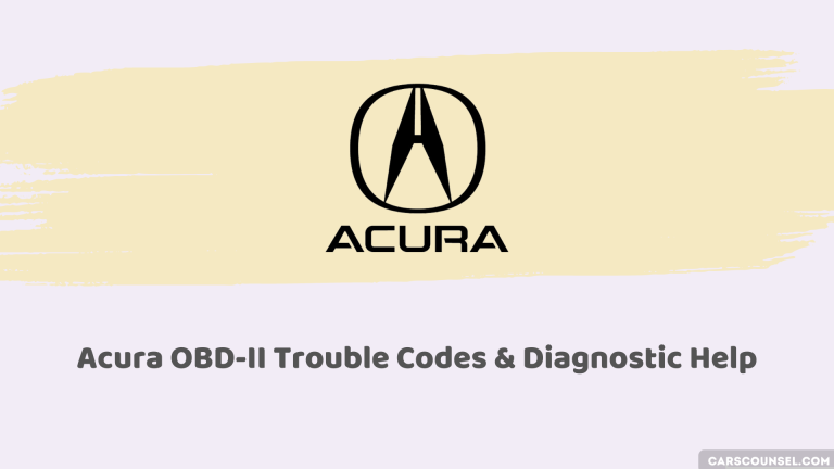 Ultimate Guide to Acura OBD-II Trouble Codes & Diagnostic Help ...