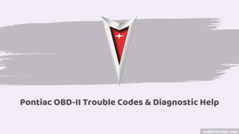 Ultimate Guide to Pontiac OBD-II Trouble Codes & Diagnostic Help ...