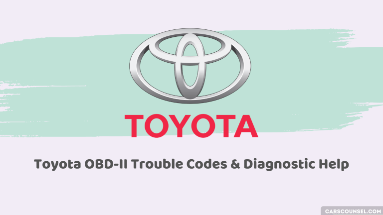 Ultimate Guide to Toyota OBD-II Trouble Codes & Diagnostic Help ...