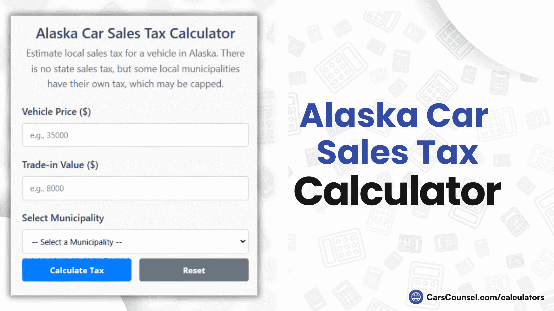 Alaska Car Sales Tax Calculator 2025 – Fast, Free & Accurate
