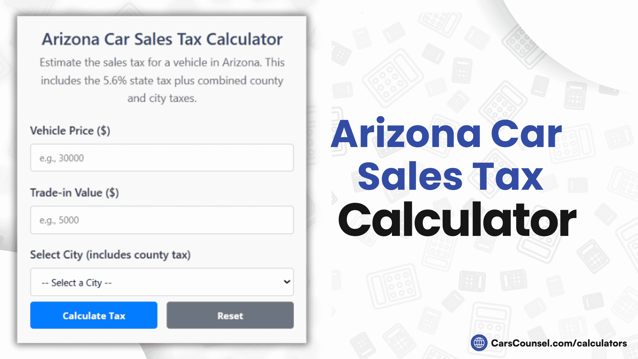 Arizona Car Sales Tax Calculator 2025 – Fast, Free & Accurate