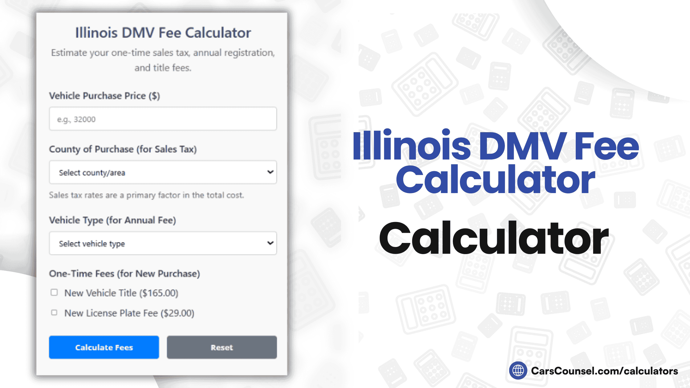 Illinois Car Registration Fee Calculator – CarsCounsel