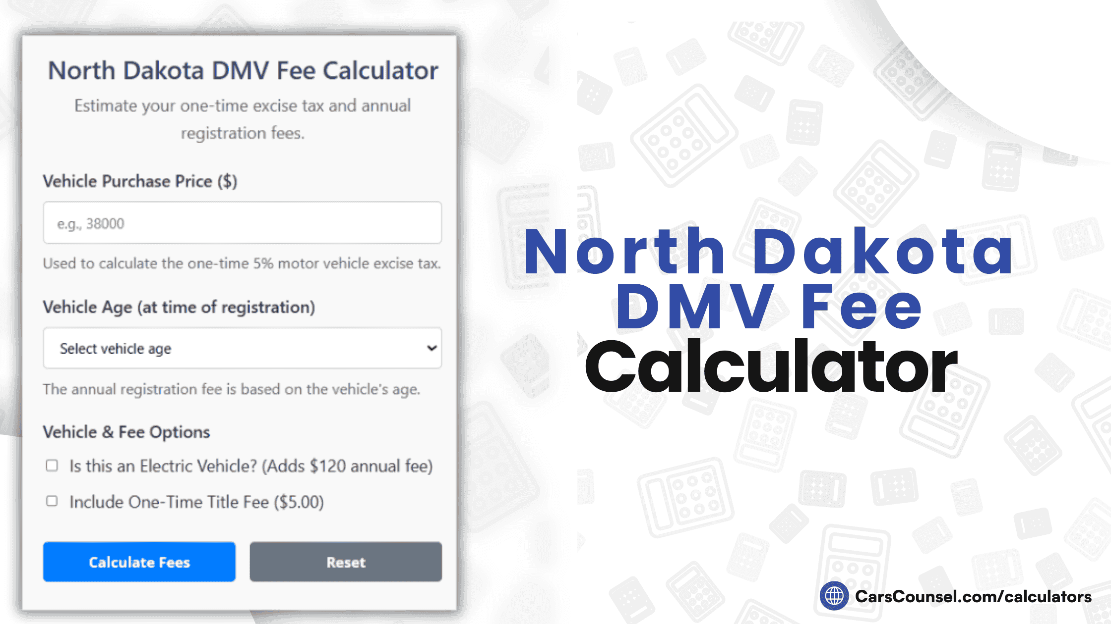 North Dakota Car Registration Fee Calculator – CarsCounsel