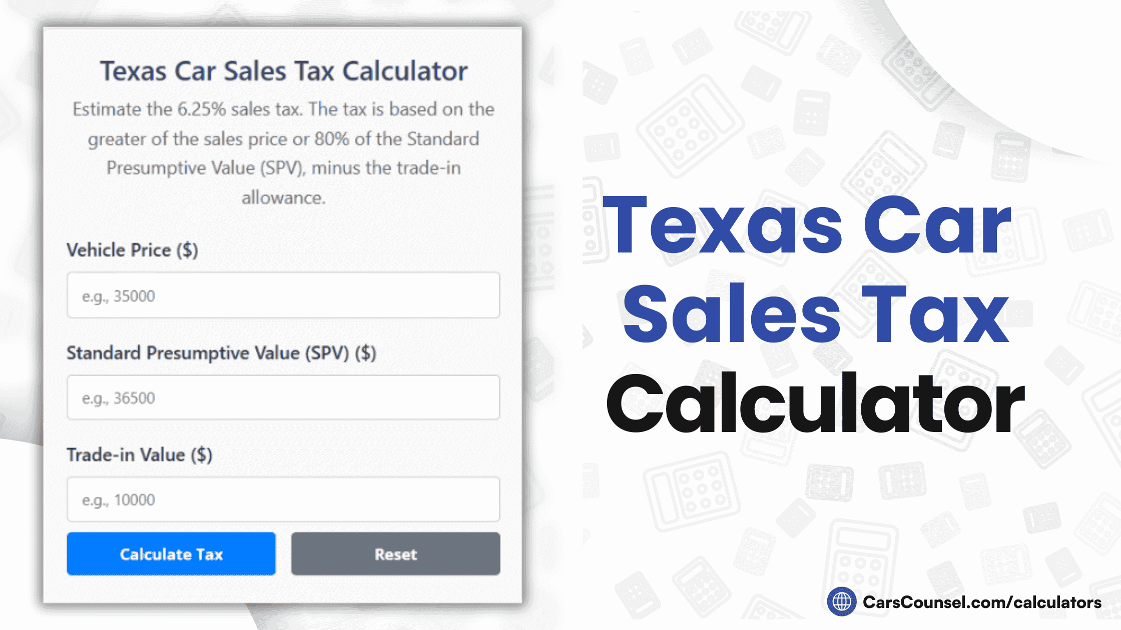 Texas Car Sales Tax Calculator 2025 – Fast, Free & Accurate