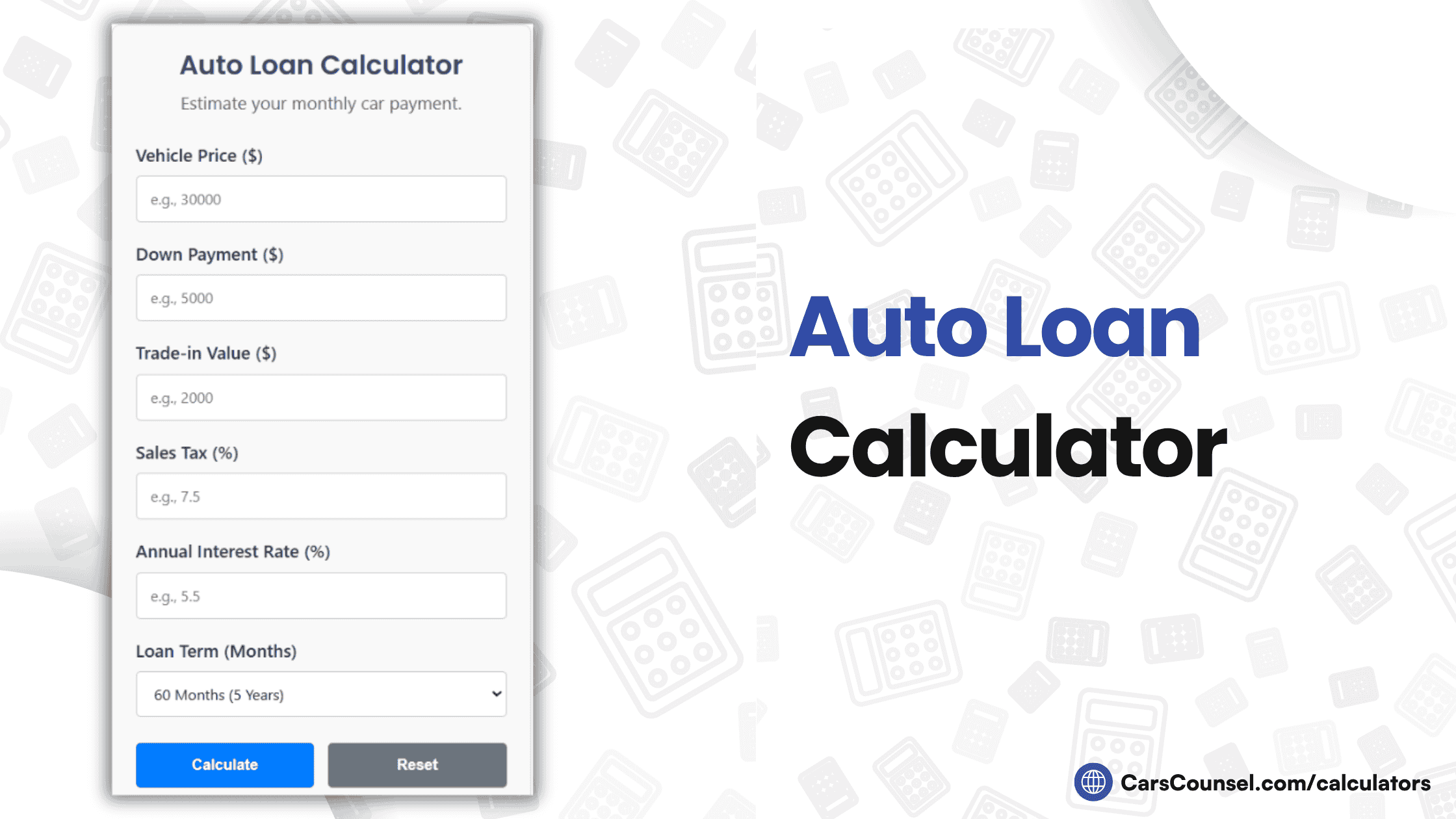 Auto Loan Calculator – CarsCounsel