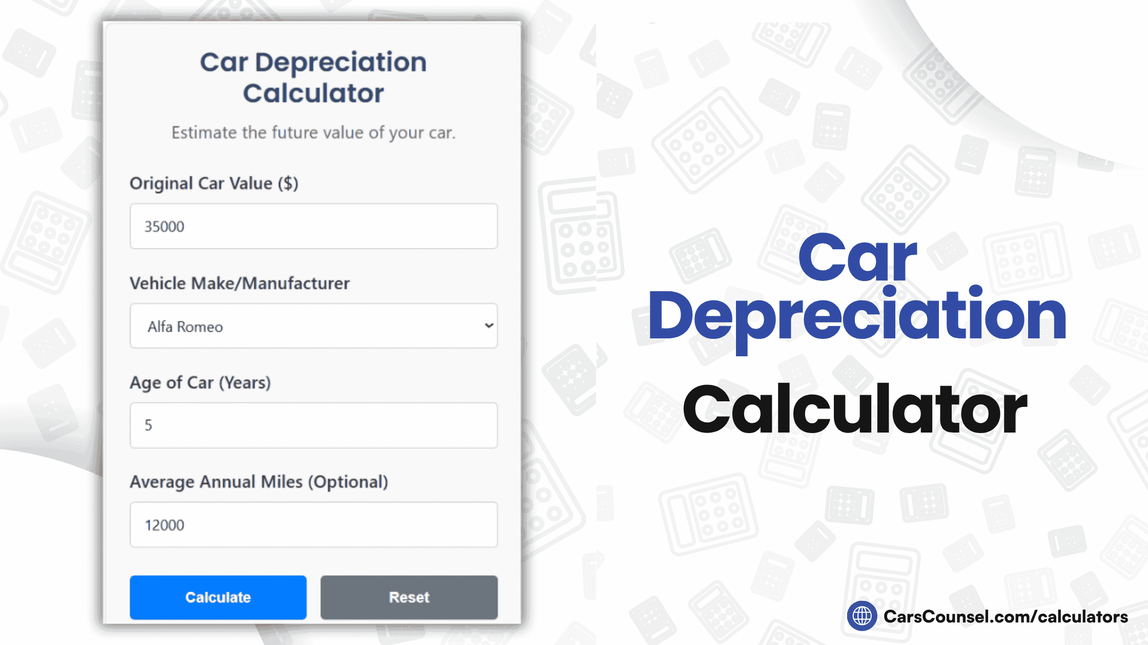 Car Depreciation Calculator – CarsCounsel