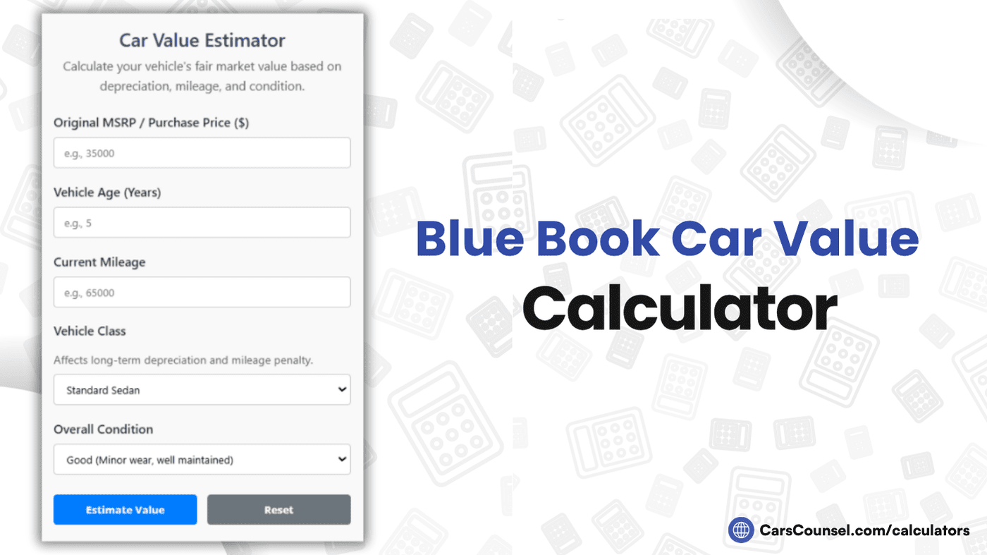 Blue Book Car Value Calculator – CarsCounsel