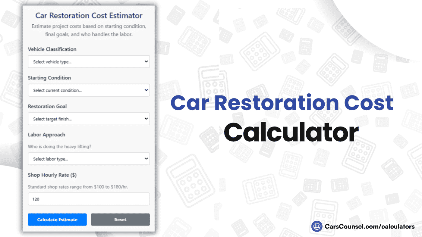 Car Restoration Cost Calculator – CarsCounsel