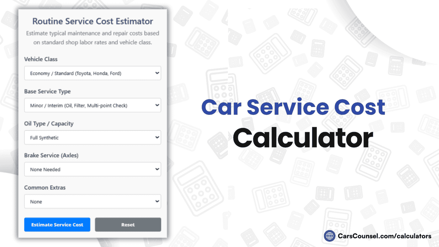 Car Service Cost Calculator – CarsCounsel