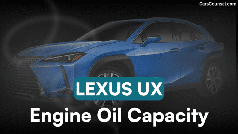Lexus UX Engine Oil Capacity: All Years & Engines – CarsCounsel