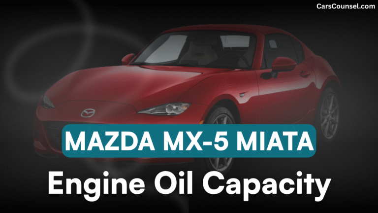 Mazda MX-5 Miata Engine Oil Capacity: All Years & Engines – CarsCounsel
