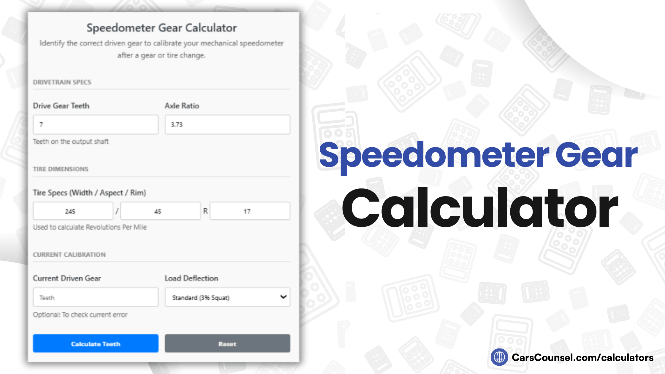 Speedometer Gear Calculator – CarsCounsel