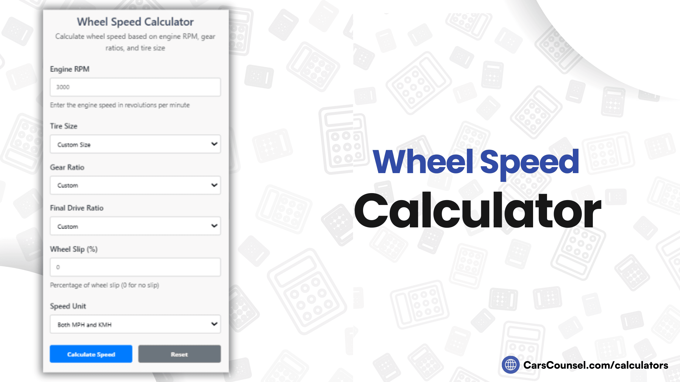 Wheel Speed Calculator – CarsCounsel